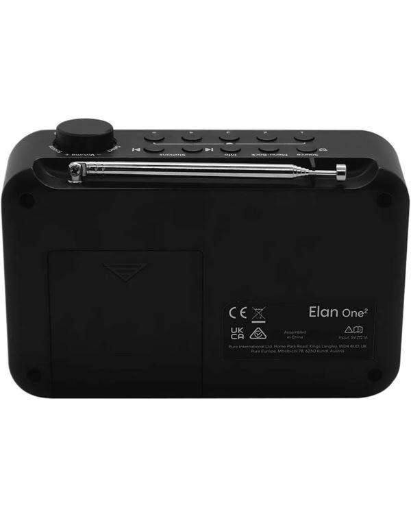 PURE Elan One 2 φορητό ψηφιακό ραδιόφωνο με DAB+ και Bluetooth, Ανθρακί