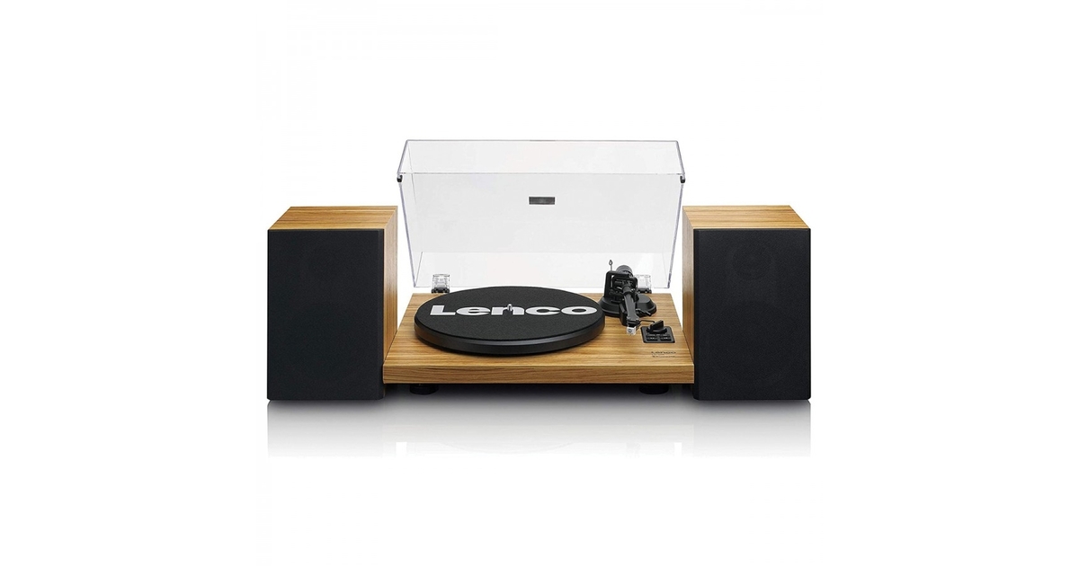 Lenco LS-500 Oak Bluetooth πικάπ με Ηχεία - ενισχυτή 2x30 watt